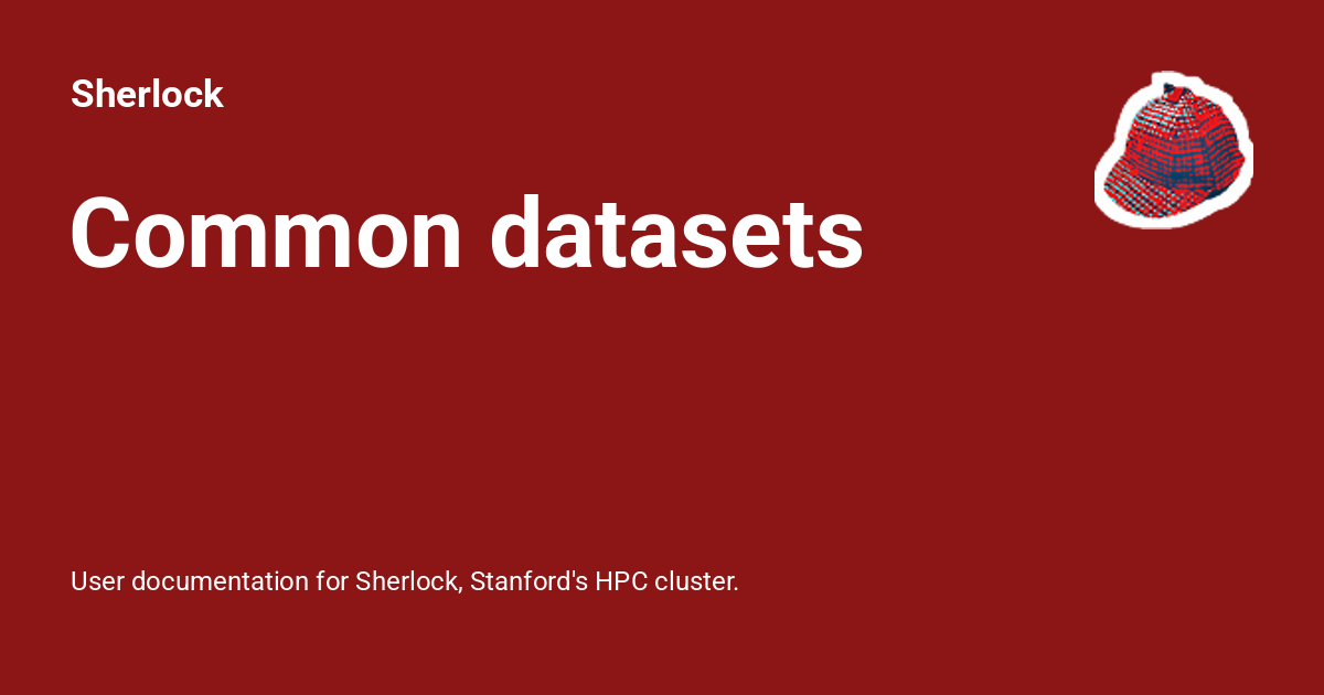 Common datasets - Sherlock