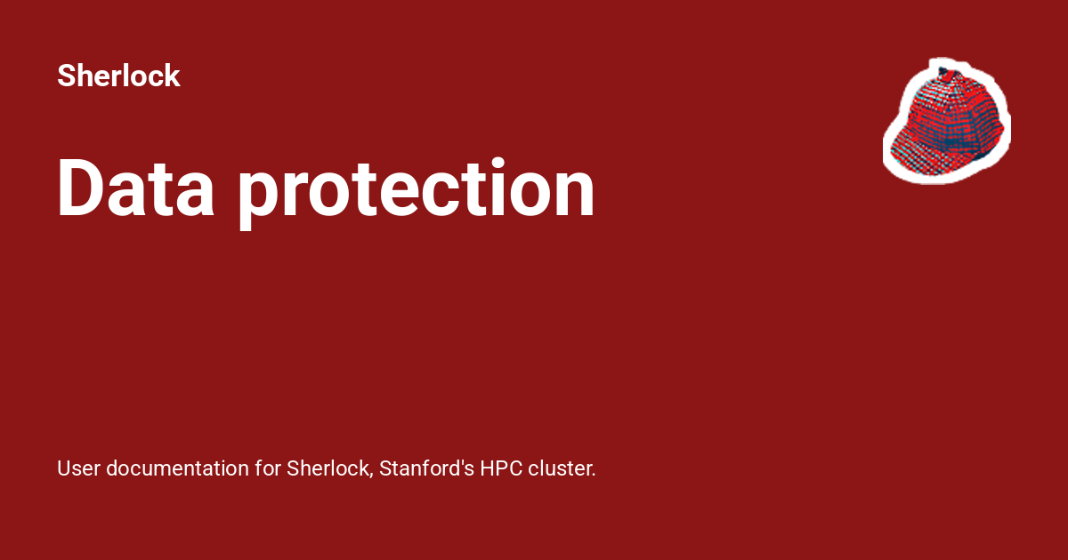 Data protection - Sherlock